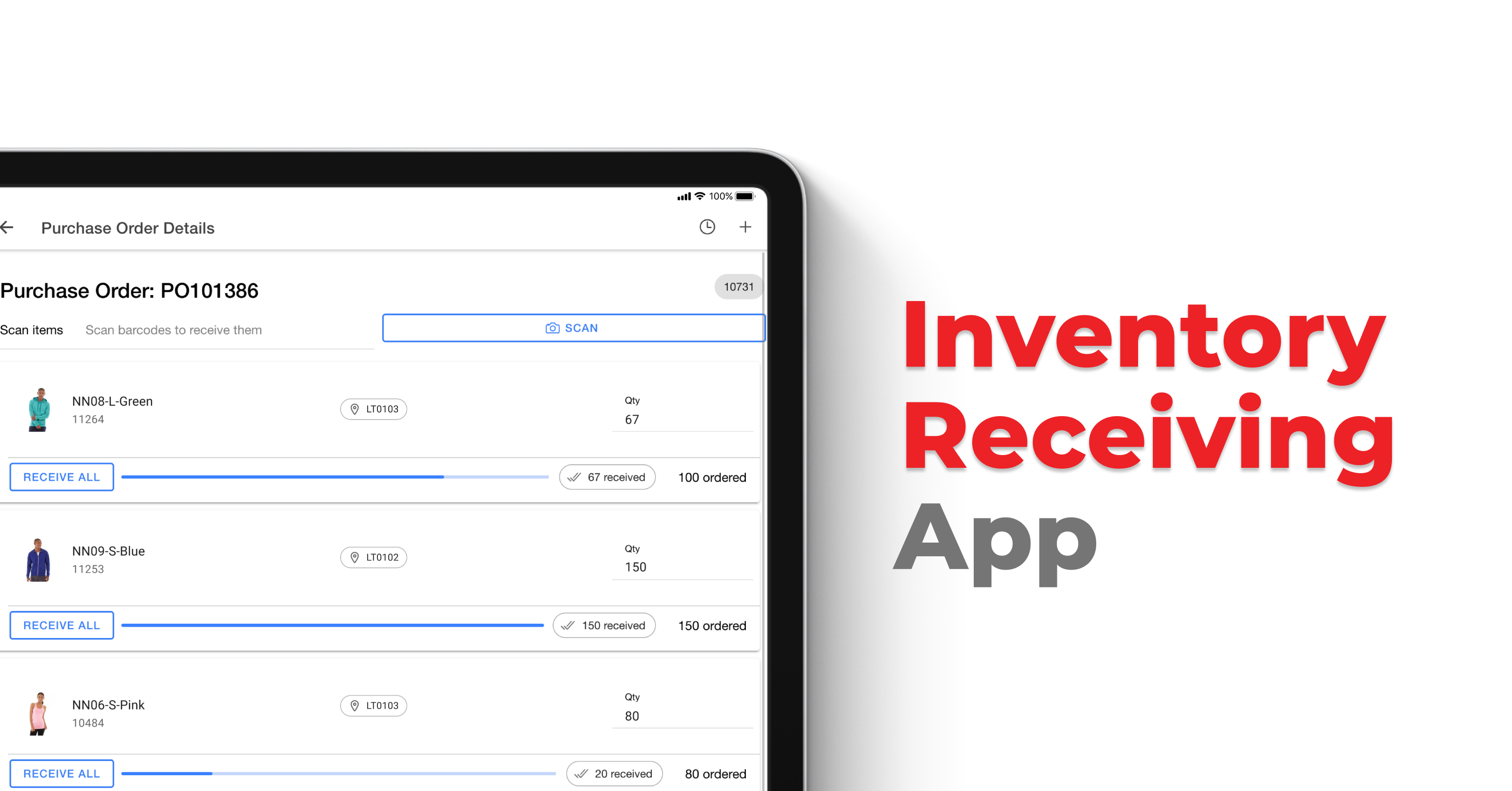 Inventory Receiving App
